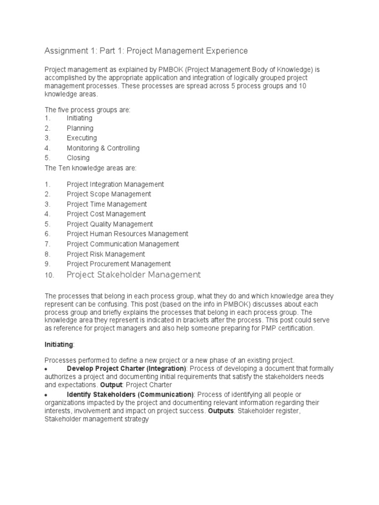 Stakeholder Roles in Project Management | PDF | Project Management ...