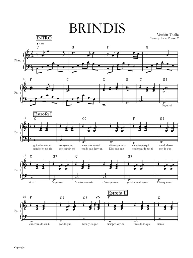 Brindis Thalia Version | PDF