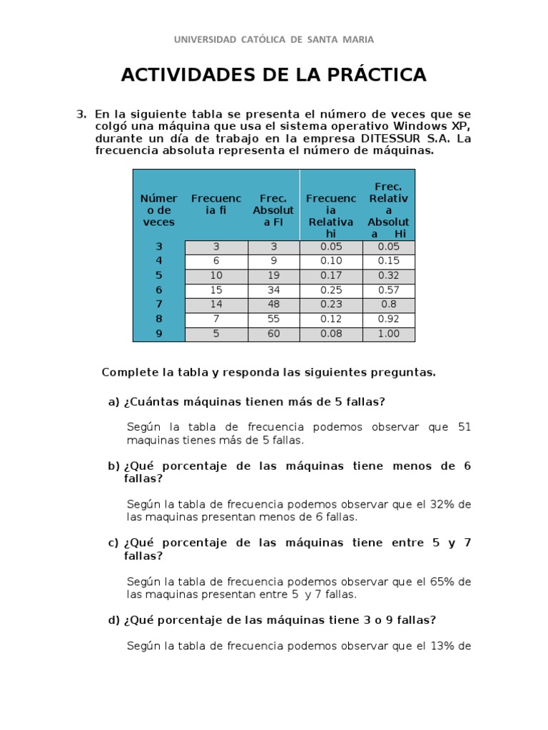 Actividades de La Practica | PDF | Desviación Estándar | Análisis