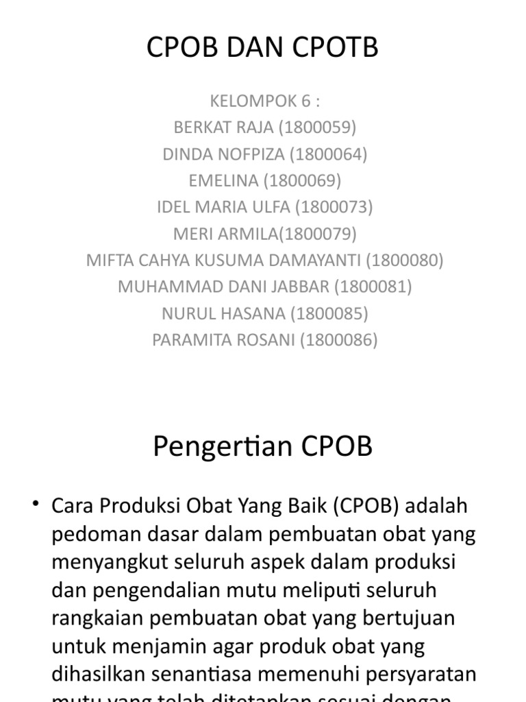 Cpob Dan Cpotb | PDF