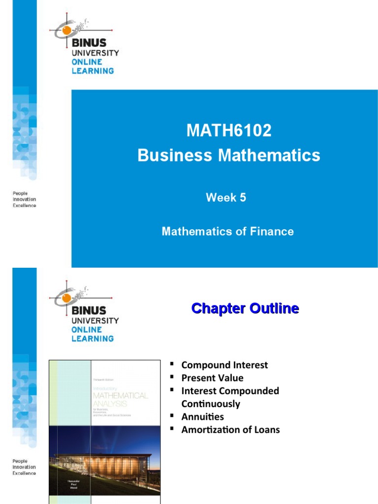 PPT5-Mathematics of Finance | PDF | Net Present Value | Present Value