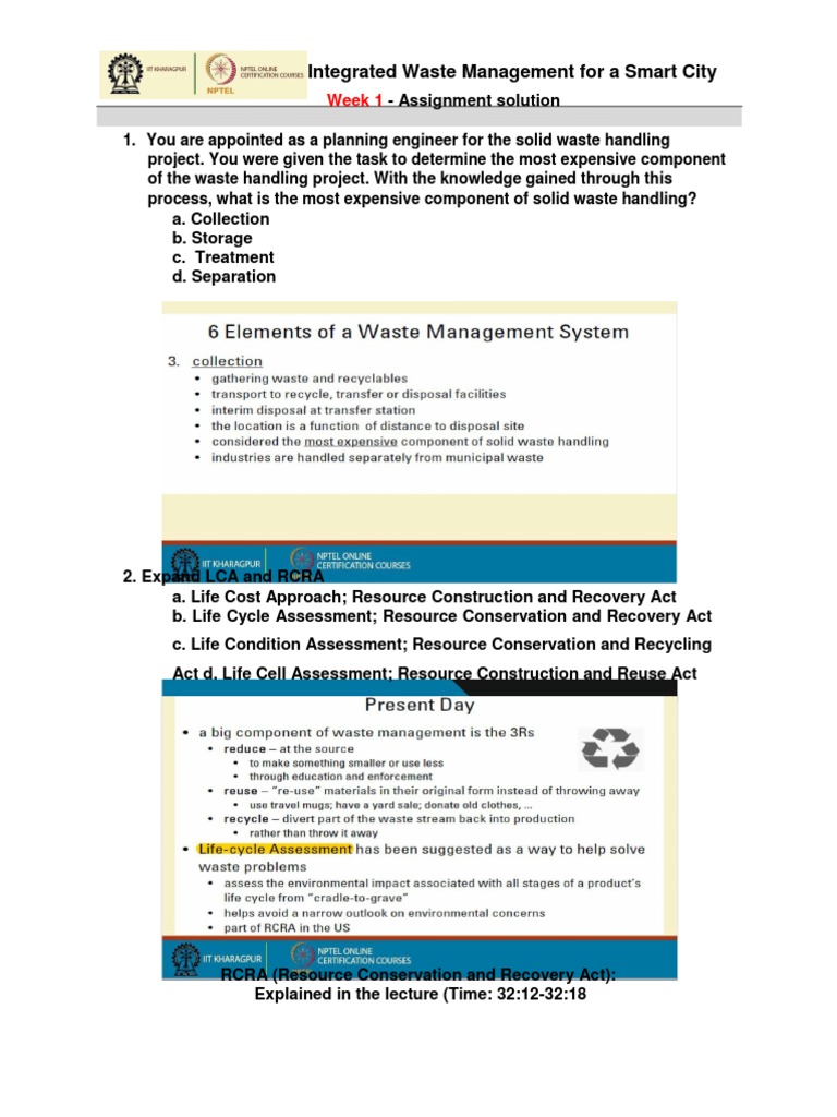 Smart City Waste Management Solutions | PDF | Waste Management ...