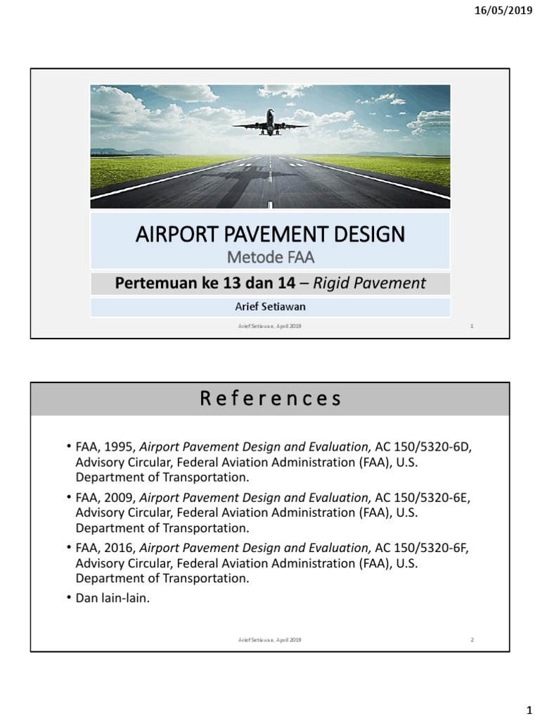 Bandara - 13 - 14 - Airport Pavement Design - FAA - Rigid | PDF | Road ...