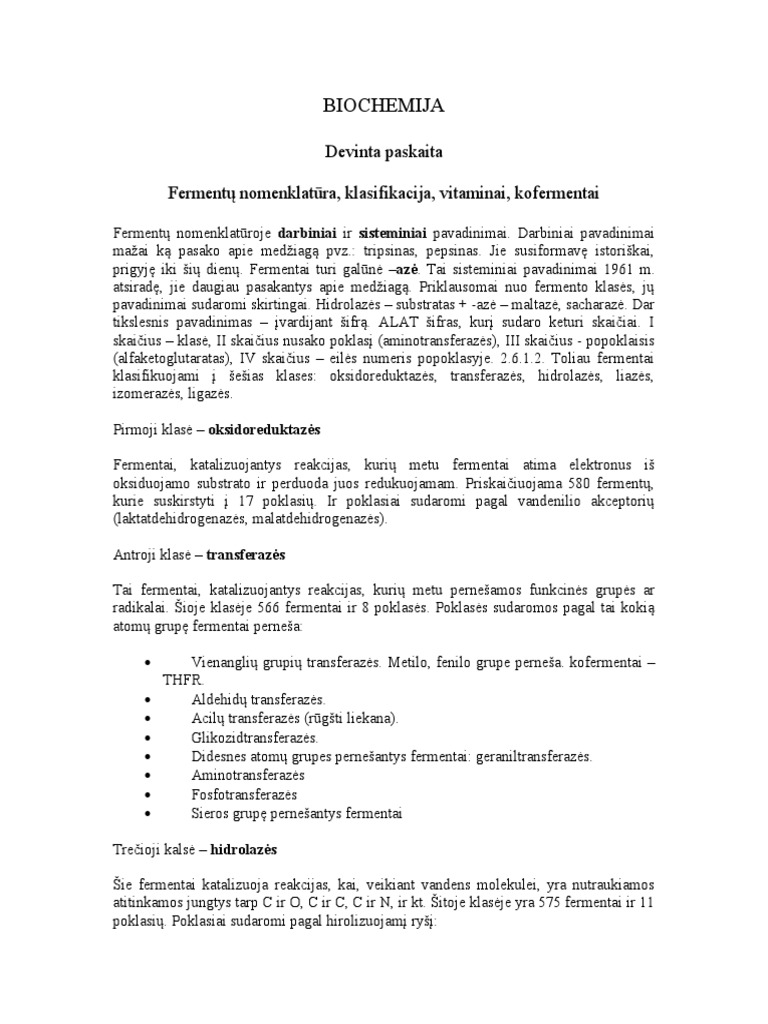 Biochemija - 9 | PDF