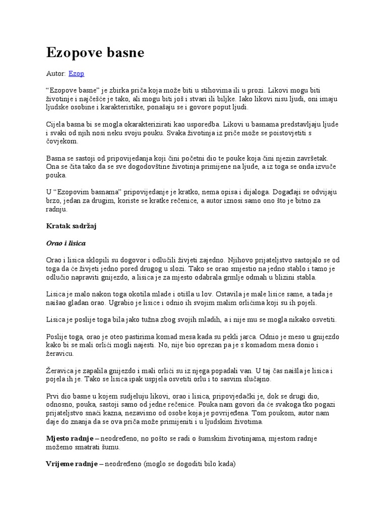 Ezopove Basne | PDF
