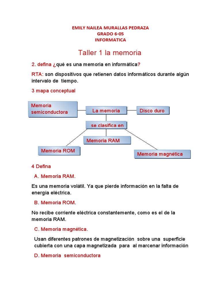 Tipos de Memoria en Informática | PDF