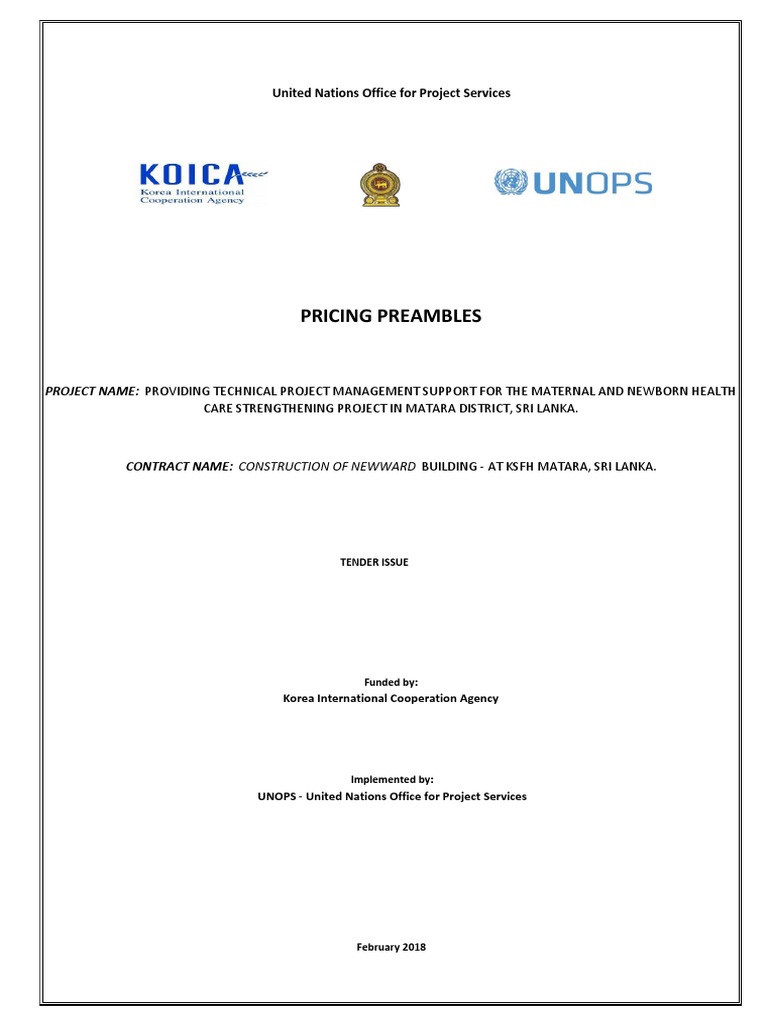ITB Measured Price Construction Contract - Section 5 - Pricing ...