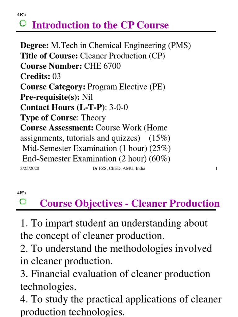 Introduction To The CP Course | PDF | Waste | Sustainability