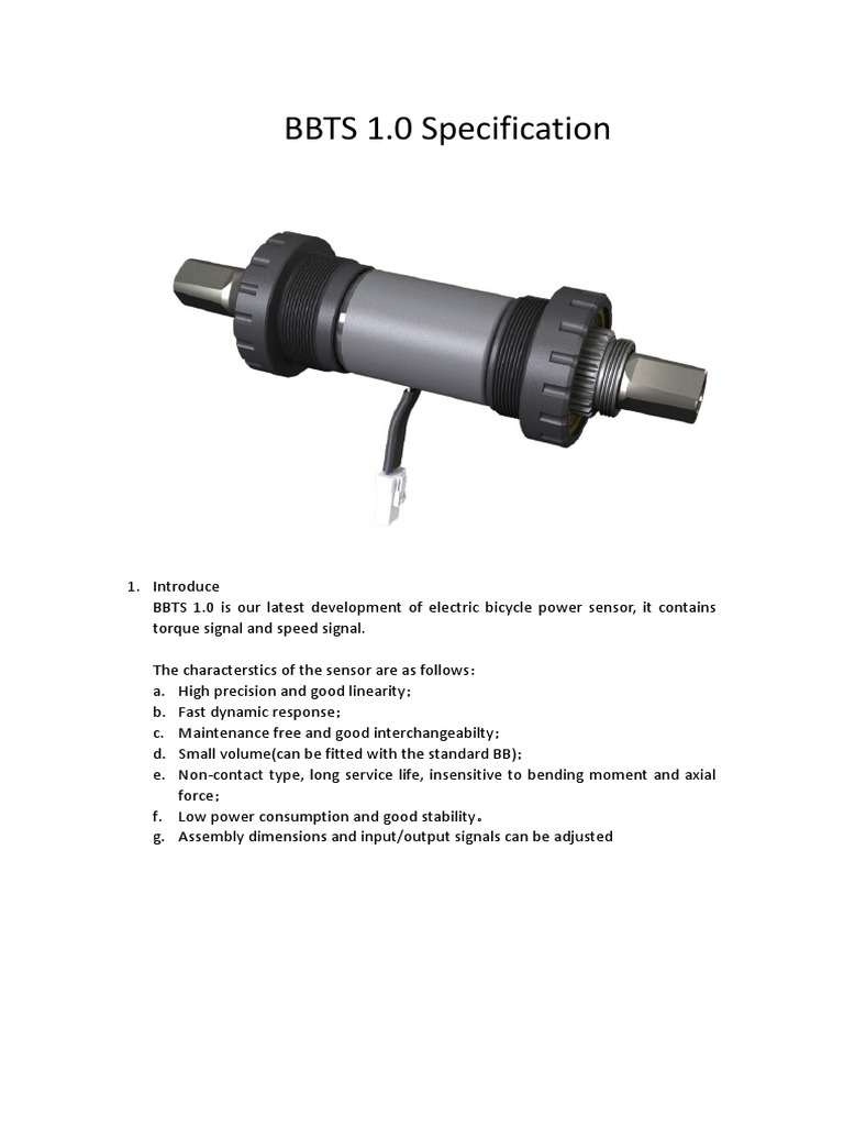 Bottom Bracket Torque Sensor Size | Download Free PDF | Sensor | Torque
