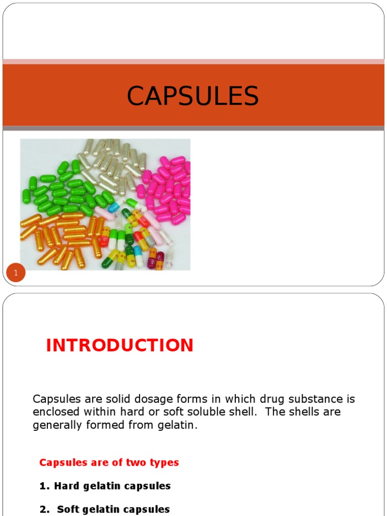 Capsules | Download Free PDF | Gelatin | Pharmaceutical Formulation