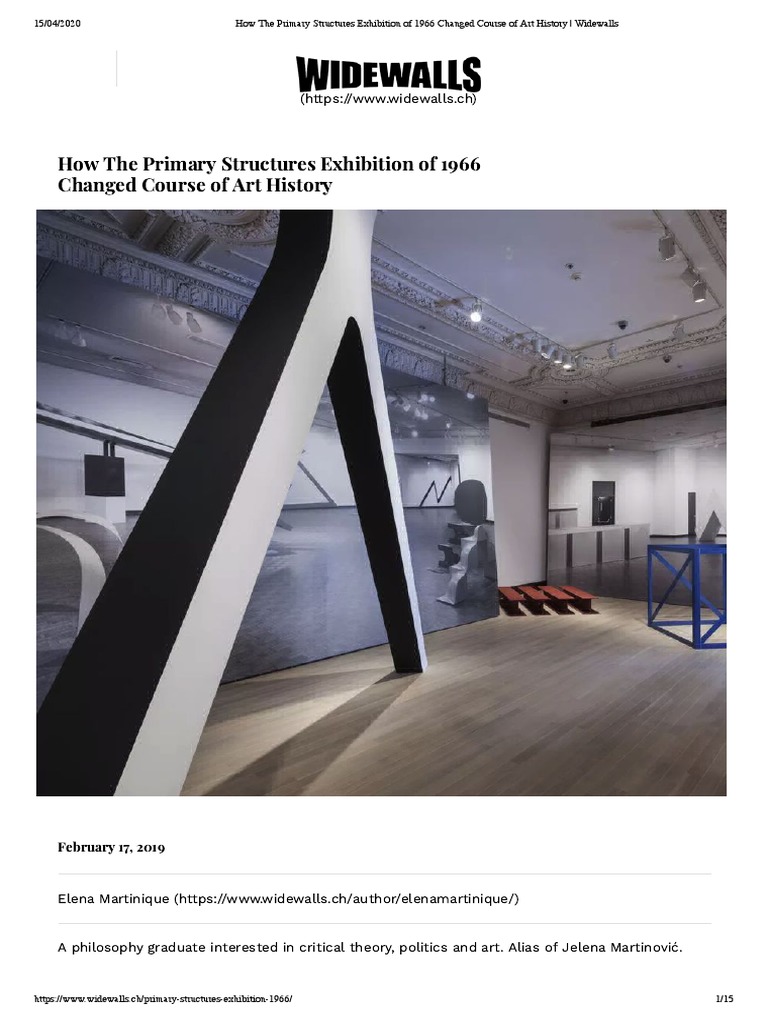 How The Primary Structures Exhibition of 1966 Changed Course of Art ...