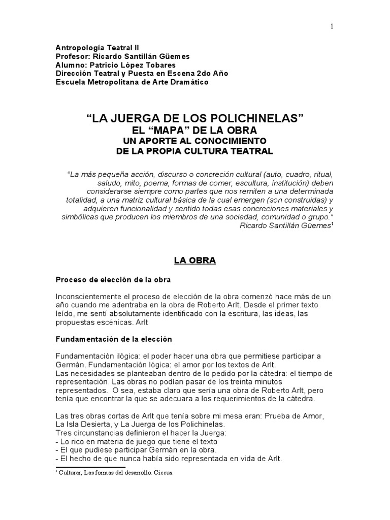 La Juerga de Los Polichinelas Mapa | PDF | Expresionismo | Teatro