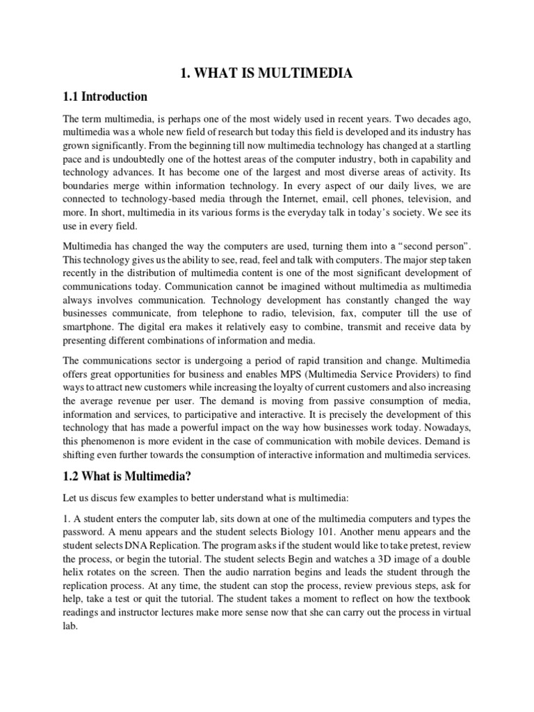 What Is Multimedia | PDF | Multimedia | Mass Media