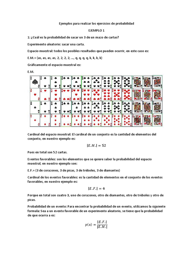 Ejemplo para Realizar Los Ejercicios de Probabilidad | PDF ...