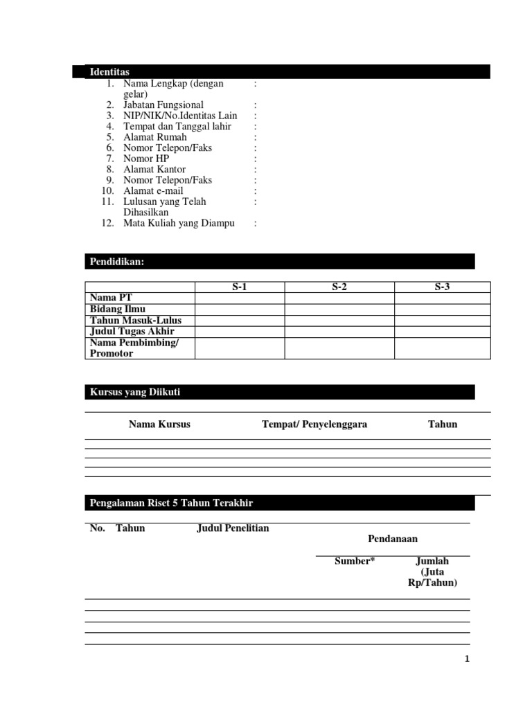 Format CV Summer Course 2018 | PDF