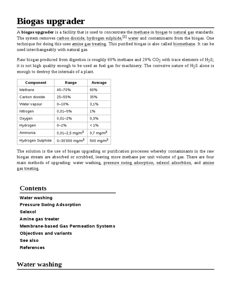 Biogas Upgrader | PDF | Biogas | Sustainable Technologies