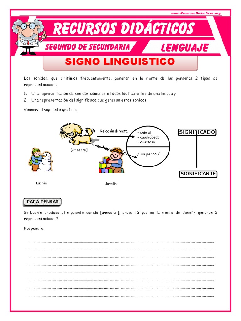 Significado y Significante para Segundo de Secundaria | PDF ...