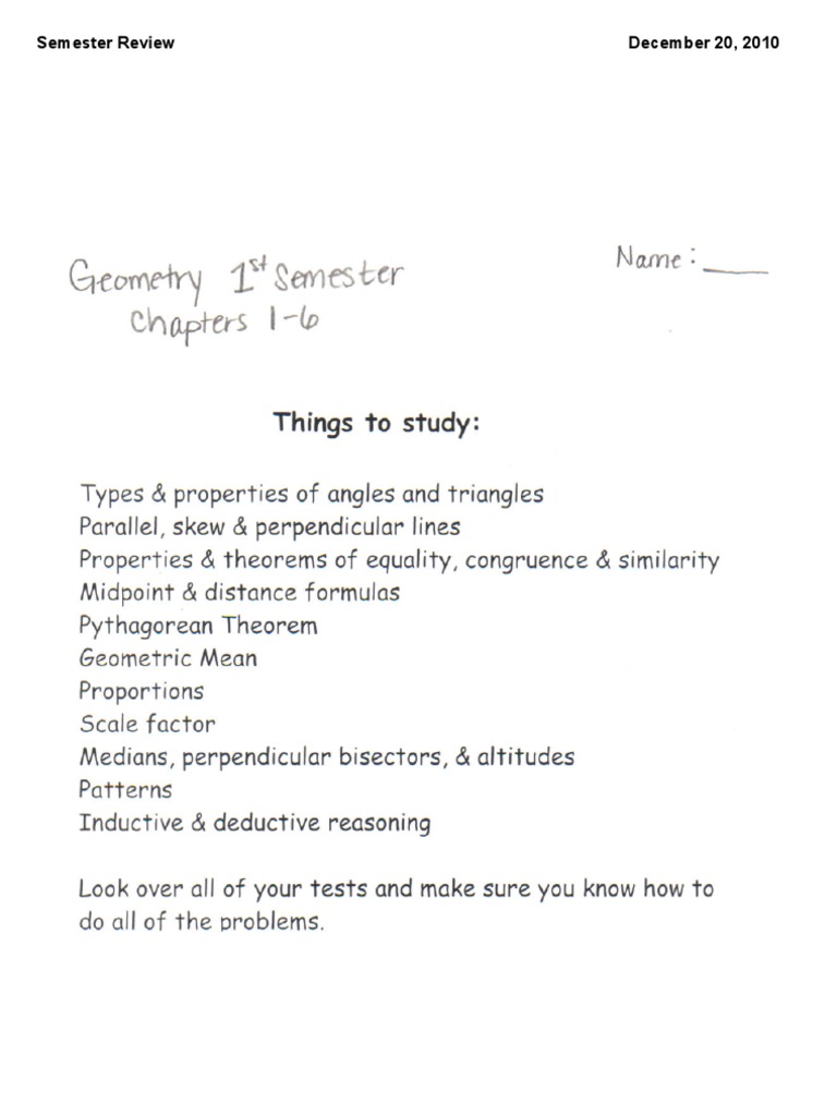 Semester Review Notes | PDF | Foreign Language Studies | Home & Garden