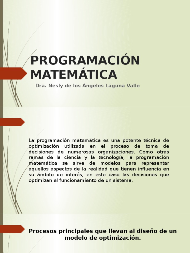 Programación Matemática | PDF | Conjunto convexo | Optimización Matemática