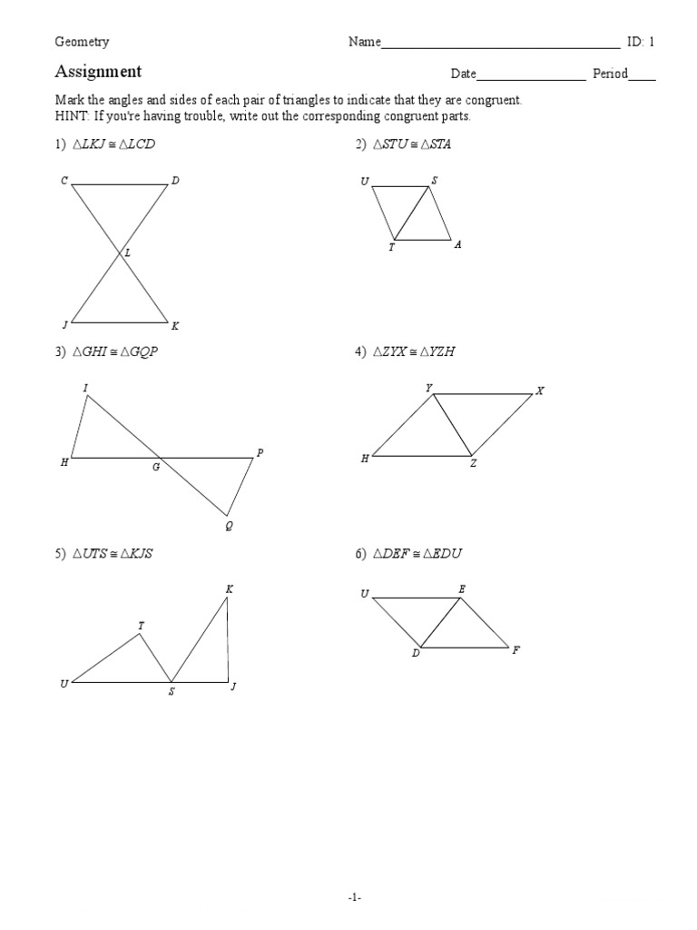 Practicing Writing Congruence Statements | PDF | Numbers | Euclid