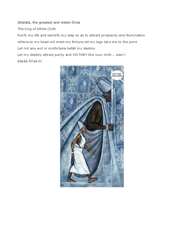Ọbàtálá, the greatest and oldest Òrìsà | PDF