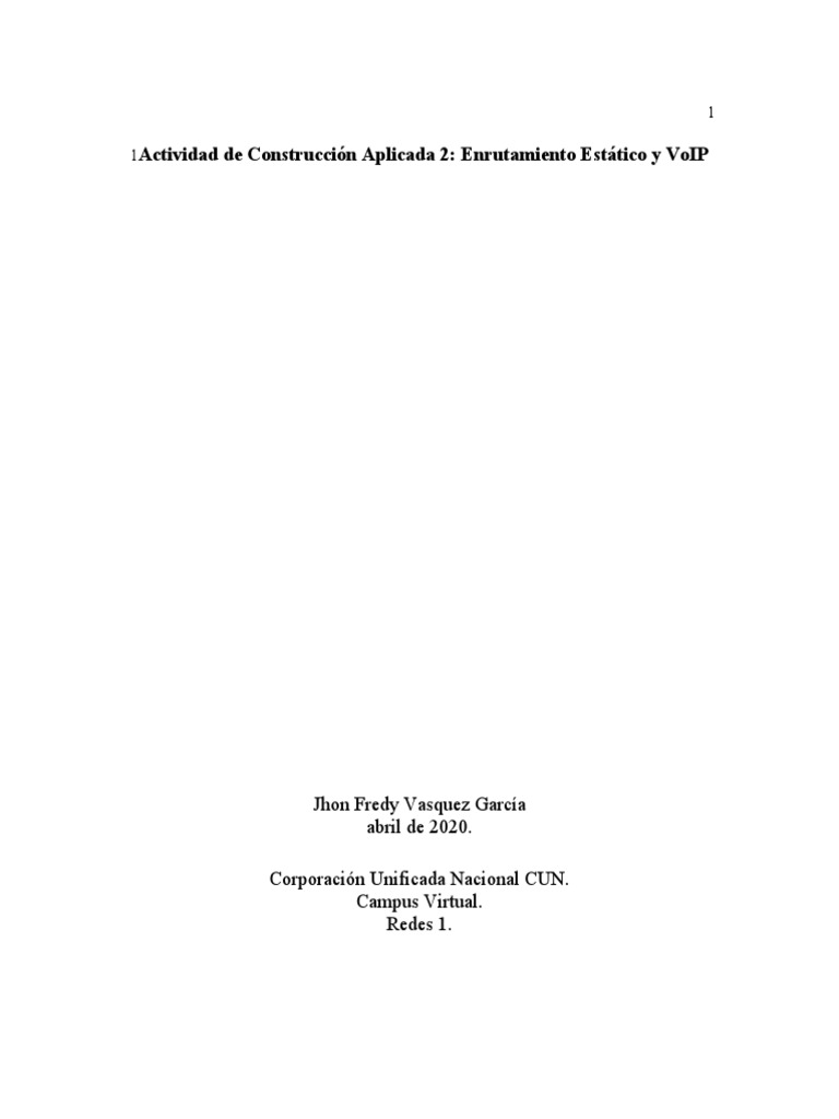 Pasos ACA2 | PDF | Dirección IP | Enrutador (Computación)