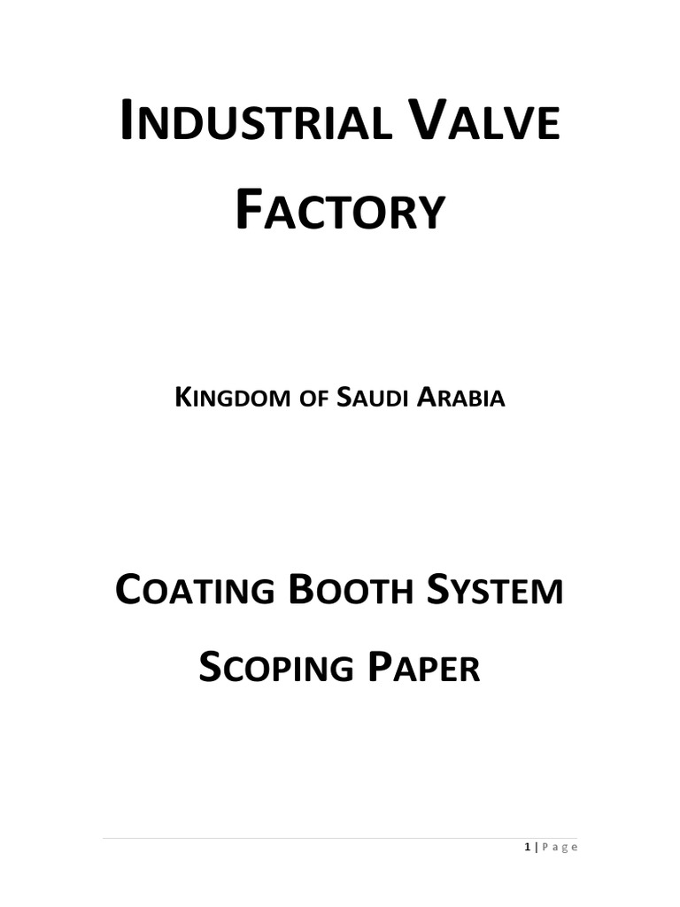 Coating Booth - SCOPING PAPER | PDF | Paint | Valve