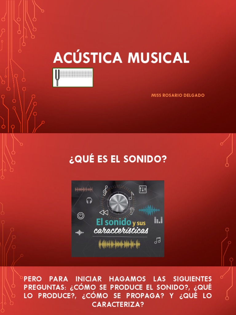 Acústica Musical Diapositivas | PDF | Sonido | Escuchando