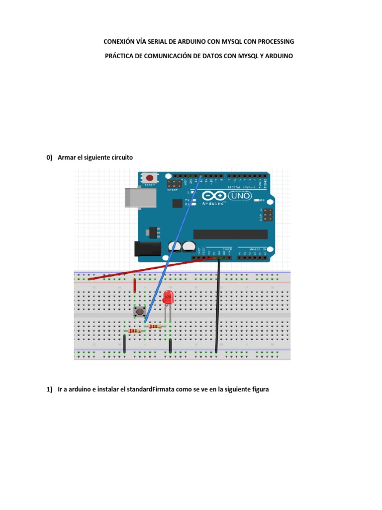 Practica CONEXIÓN VÍA SERIAL DE ARDUINO CON MYSQL CON PROCESSING | PDF | Arduino | Software de ...
