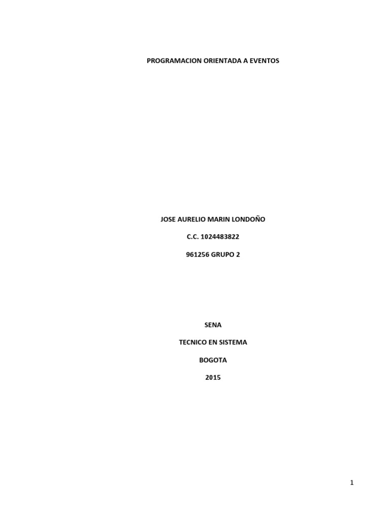 Programacion Orientada A Eventos | PDF | Lenguaje de programación | HTML