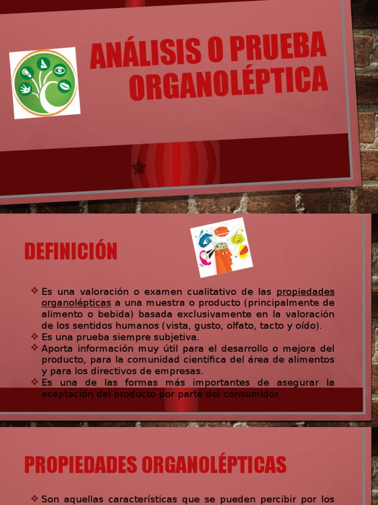 Análisis organoléptico: evaluación sensorial de alimentos | PDF | Sabor | Gusto