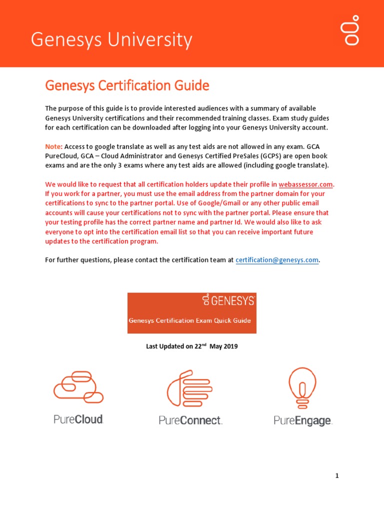Genesys Certification Guide5 | PDF | Test (Assessment) | Communication
