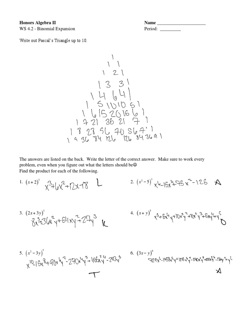 Honors Algebra II Name | PDF | Teaching Methods & Materials