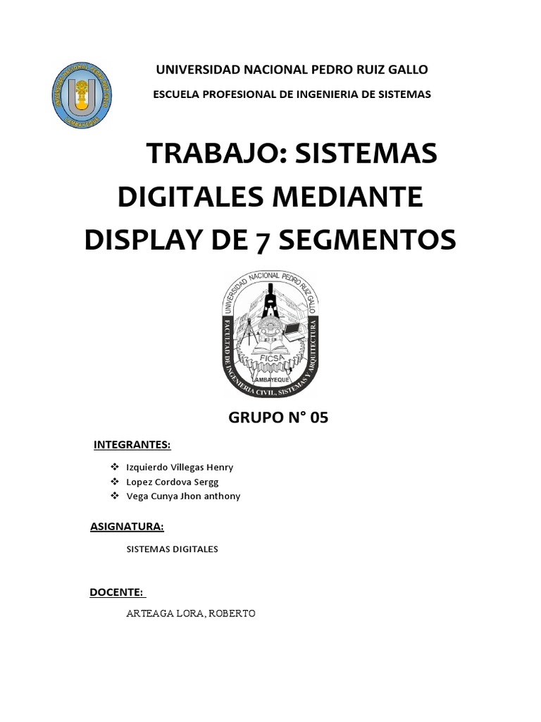 Display 7 Segmentos | PDF | Diodo emisor de luz | Electrónica