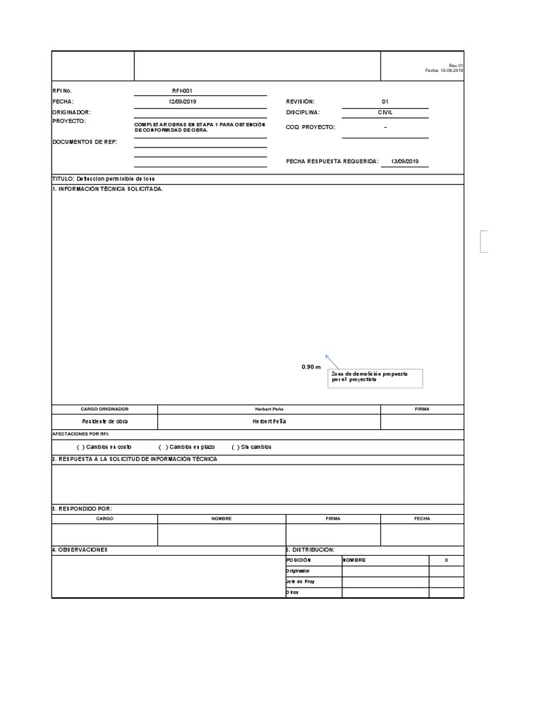 Formato de Rfi | PDF | Business