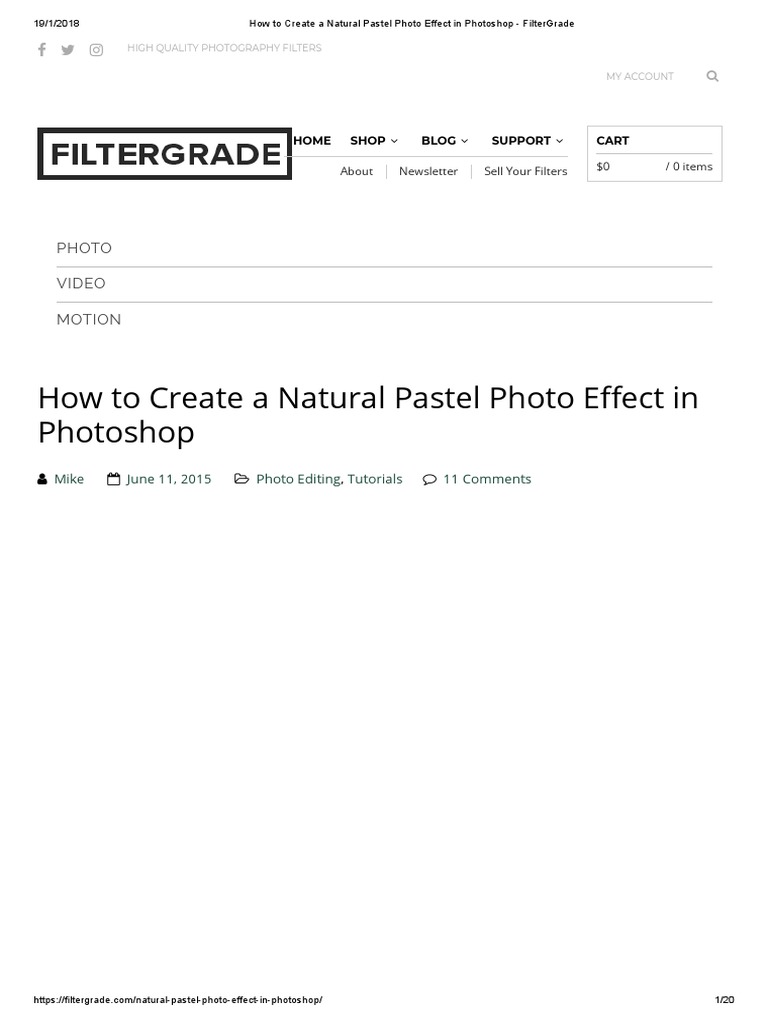 How To Create A Natural Pastel Photo Effect in Photoshop - FilterGrade ...