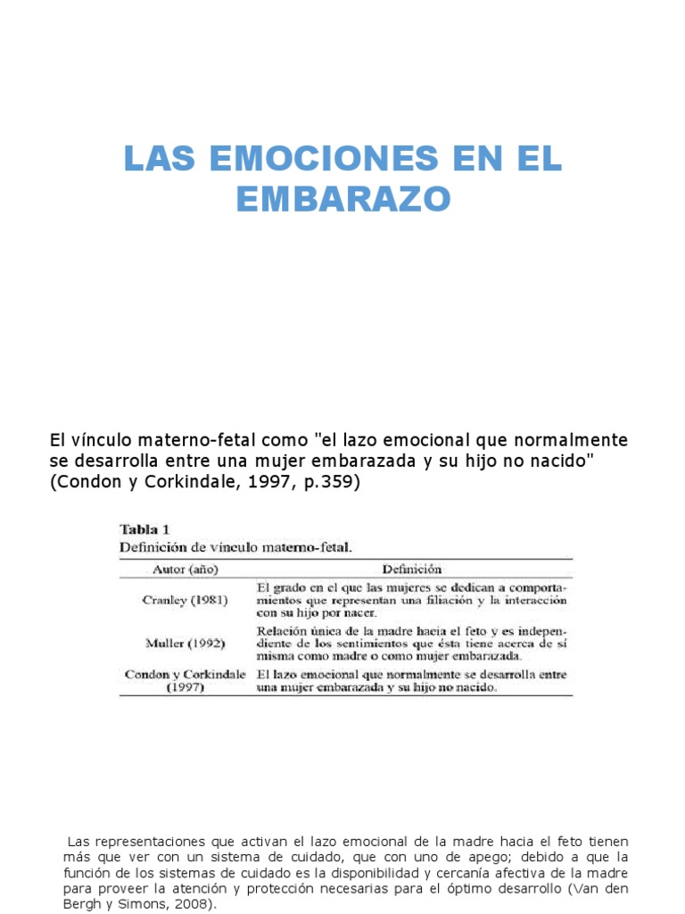Emociones Y Embarazo Pdf