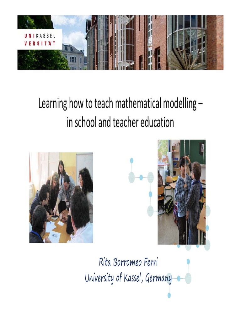 Learning How To Teach Mathematical Modelling - in School and Teacher ...