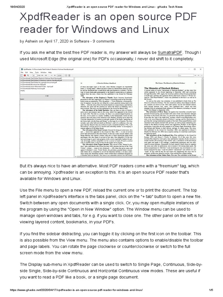 Xpdfreader Is An Open Source PDF Reader For Windows and Linux | PDF | Microsoft Windows | Icon ...