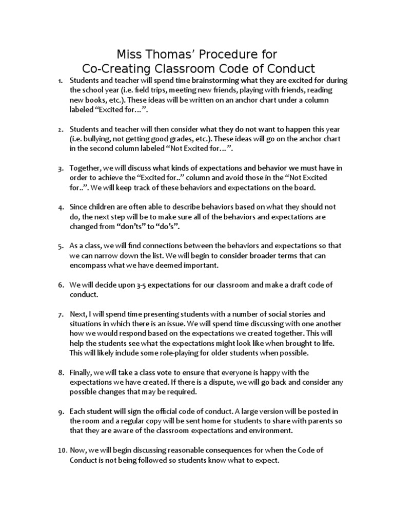 Co-Creating Code of Conduct | PDF