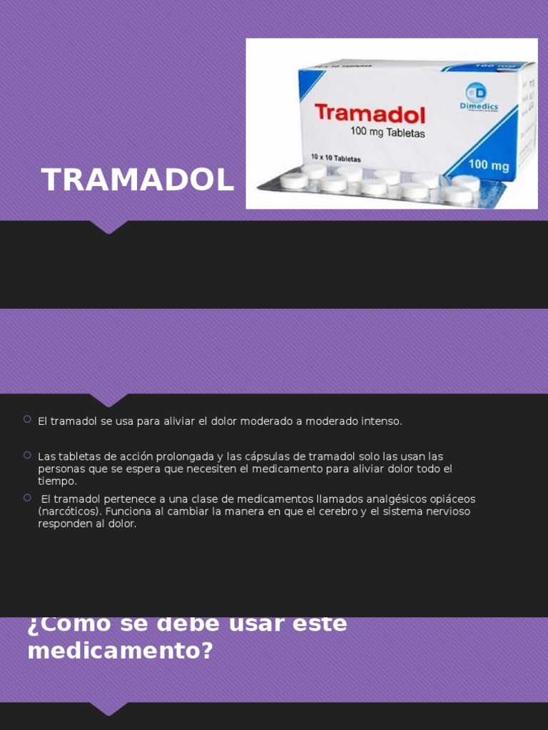 Uso y administración del tramadol | PDF