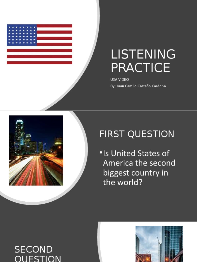 USA Listening Practice Questions | PDF | Politics | Social Science