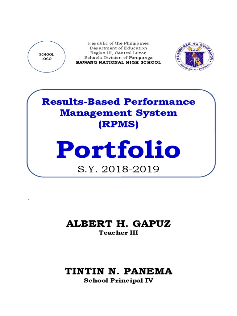 Rpms Portfolio (Deped Design) | PDF | Curriculum | Educational Assessment