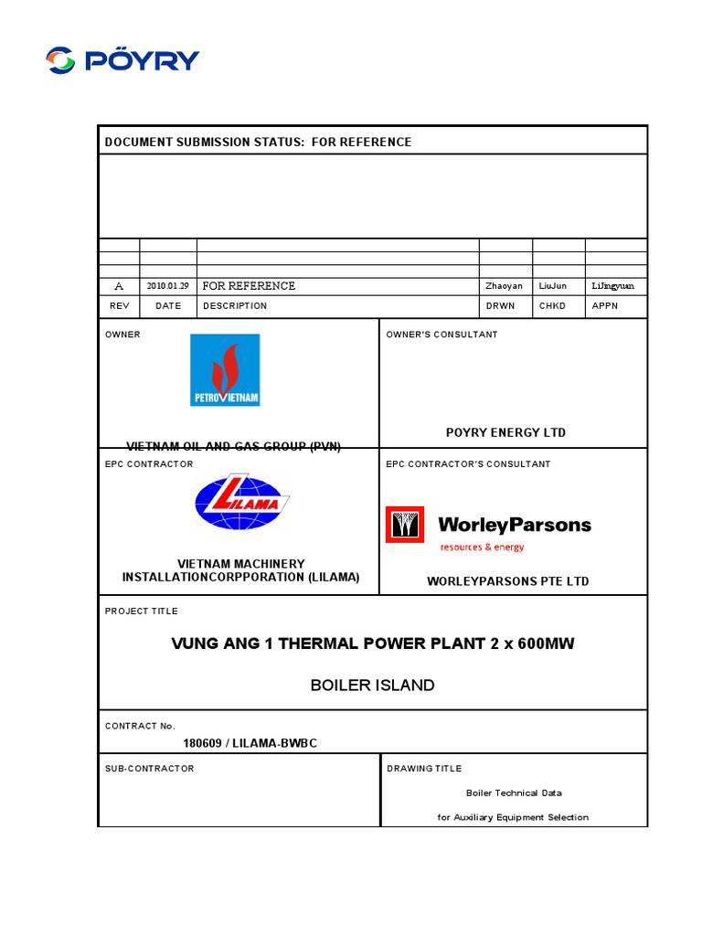 Document Submission Status: For Reference: Vung Ang 1 Thermal Power ...