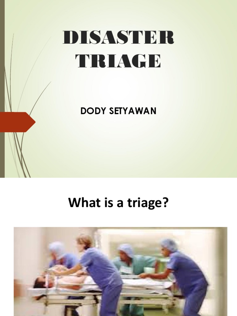 Disaster Triage | PDF | Emergency Department | Health Care