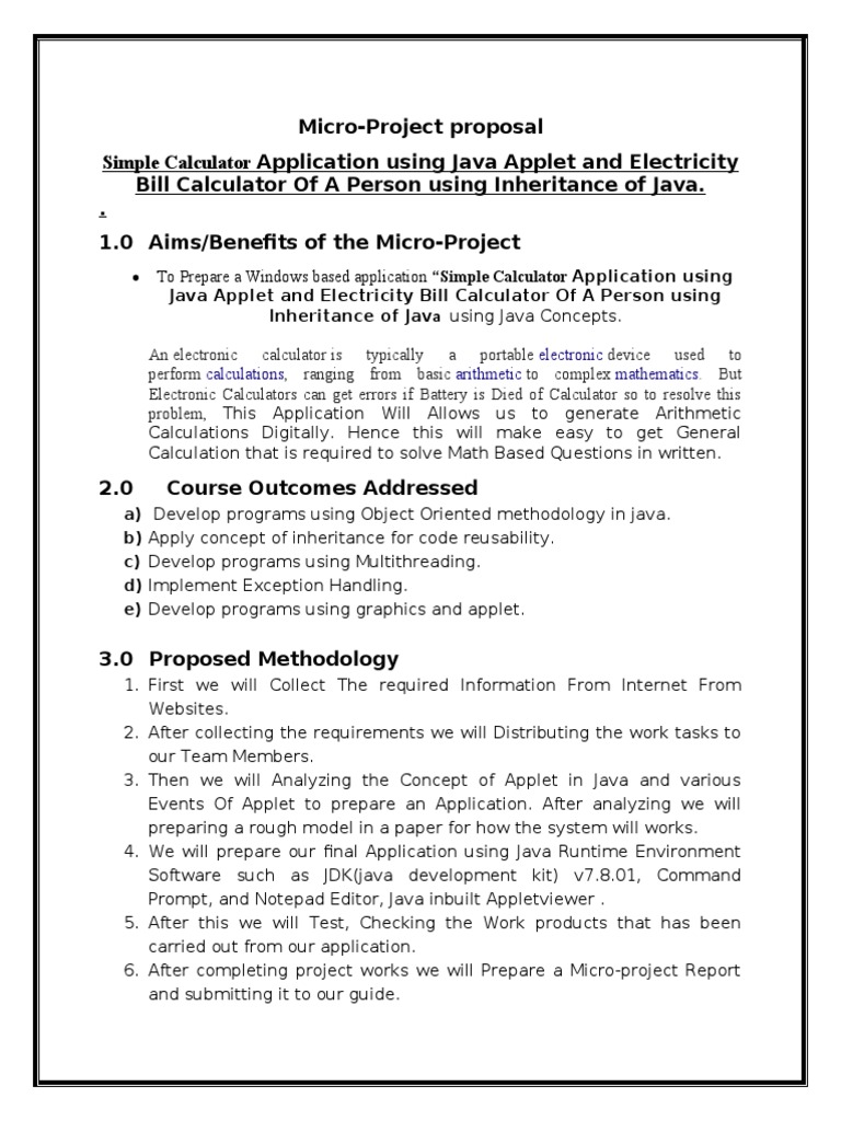 JPR Proposal | PDF | Java (Programming Language) | Calculator JPR Proposal | PDF | Java (Programming Language) | Calculator