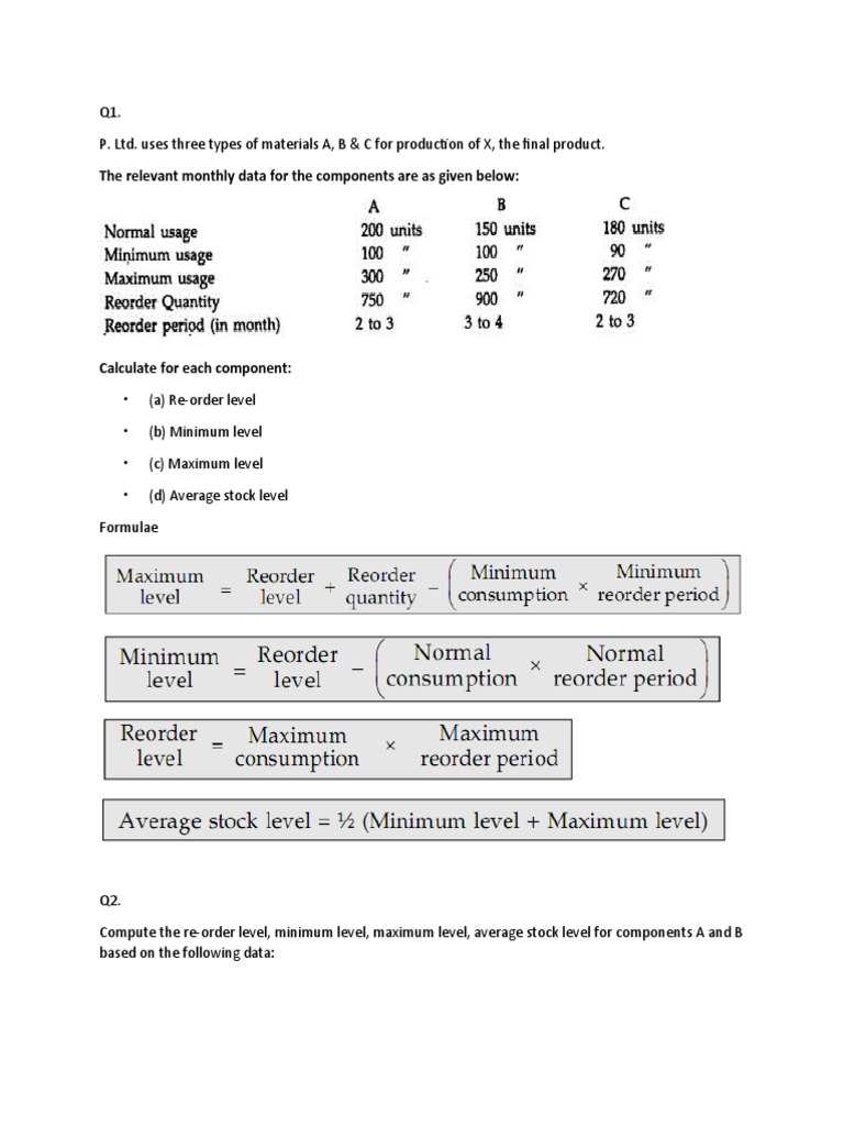 Questions of Inventory Management | PDF