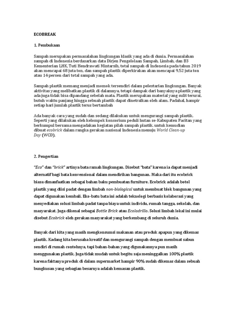 ECOBREAK | PDF | Sains & Matematika