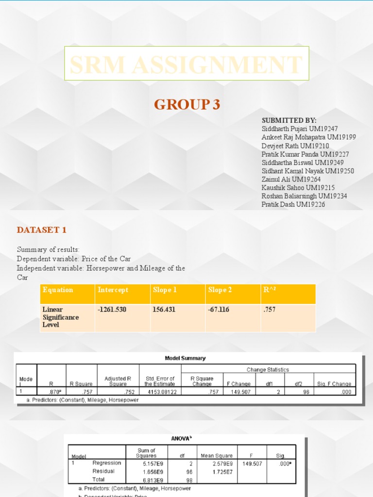 SRM Assignment: Group 3 | PDF
