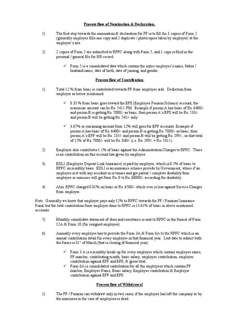 Process Flow of Nomination | PDF | Pension | Personal Finance